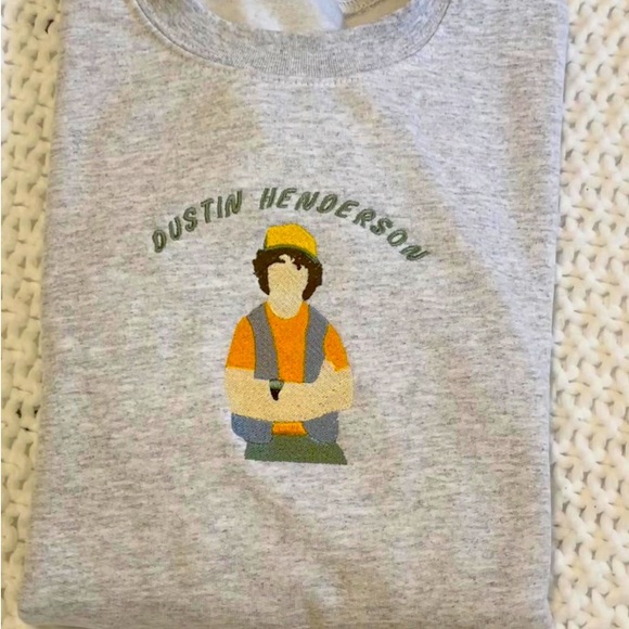 Shirts | Stranger Things Embroidered Dustin Henderson | Poshmark